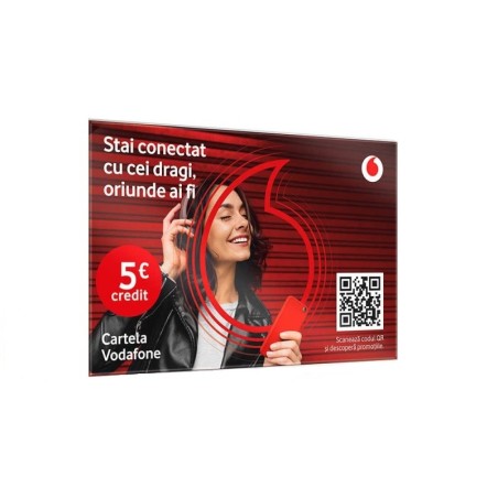 Cartela cu numar Vodafone Prepay si credit 5 Euro