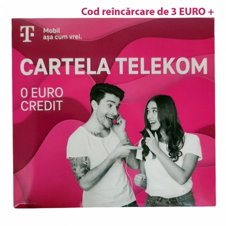 Cartela cu numar la alegere TELEKOM + 3 Euro Credit Numar preferat 0760 ...